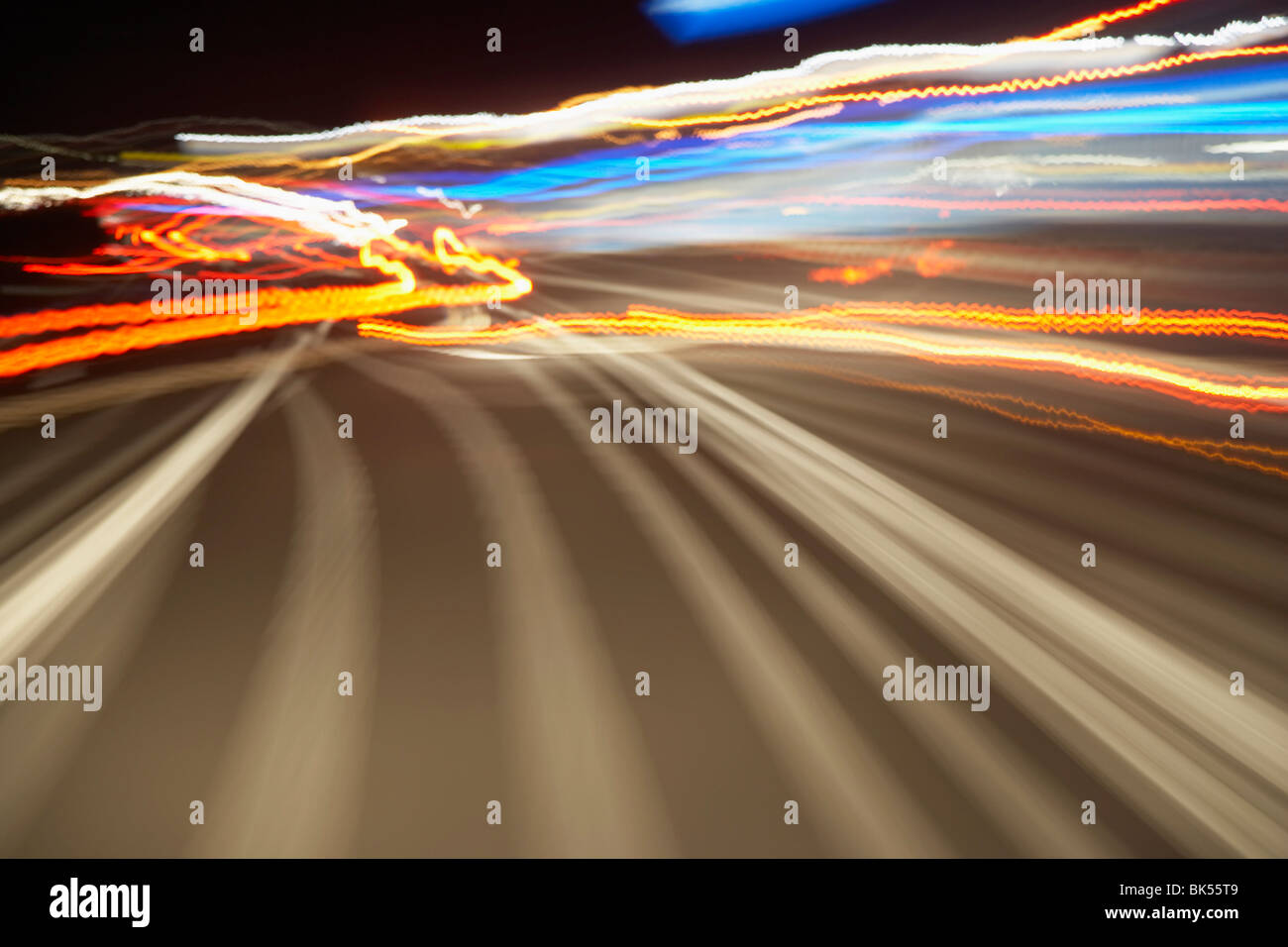 Light Trails at Night Stock Photo - Alamy