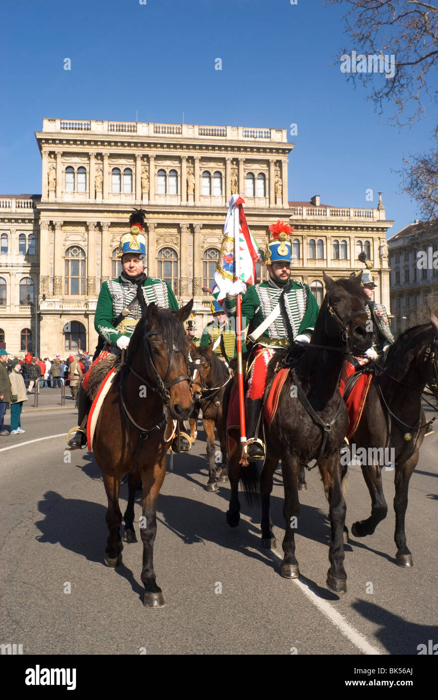 Hussars March 15 celebration Budapest Hungary Europe Stock Photo - Alamy