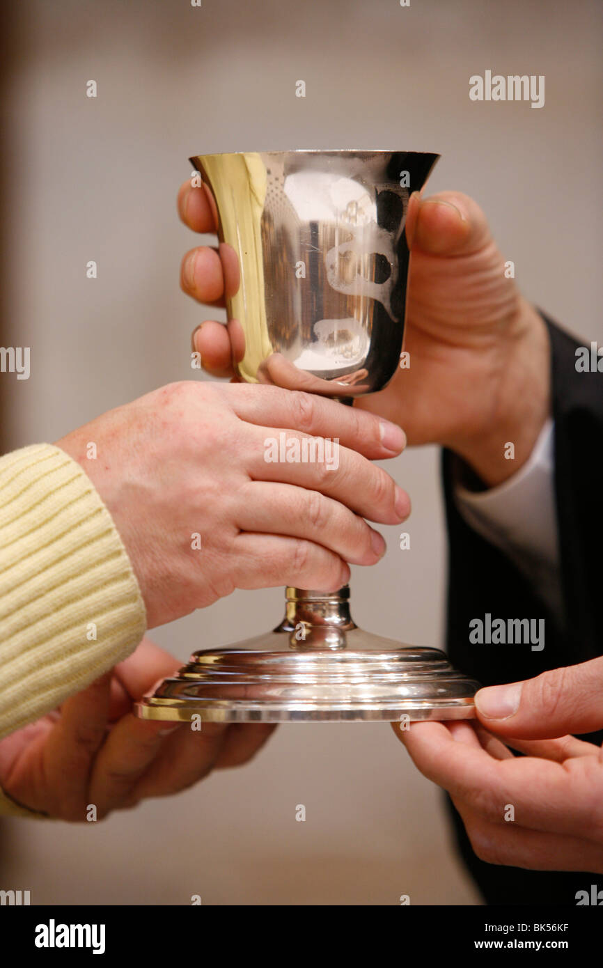 Protestant Communion, Paris, Ile de France, France, Europe Stock Photo ...