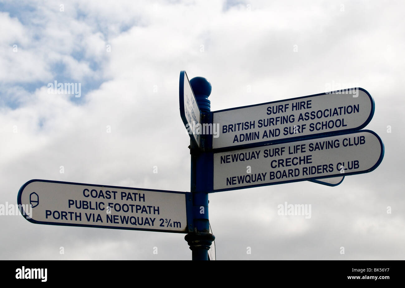 A signpost near Fistral Beach in Cornwall. Photo by Gordon Scammell ...