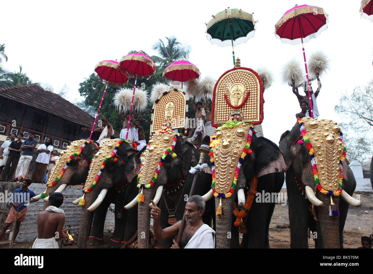 peruvanam pooram,an annual festival held at peruvanam temple,near ...