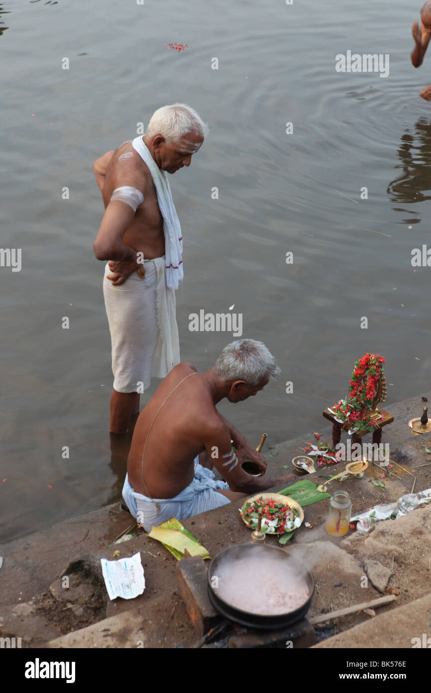 arattu or holy dip ceremony in connection with arattupuzha pooram,an ...