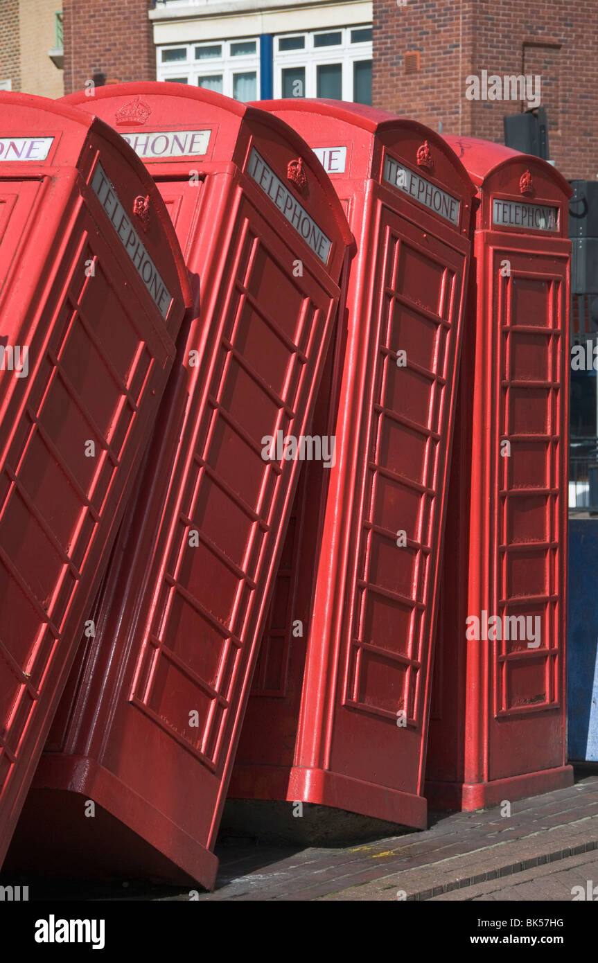 Red telephone box sculpture entitled Out of Order by David Mach ...