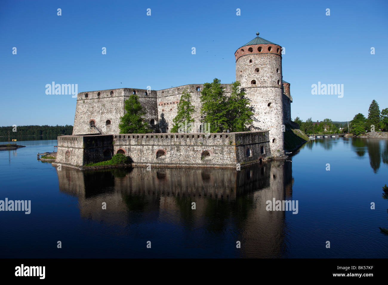 Olavinlinna Medieval Castle, (St. Olaf's Castle), Savonlinna, Saimaa ...