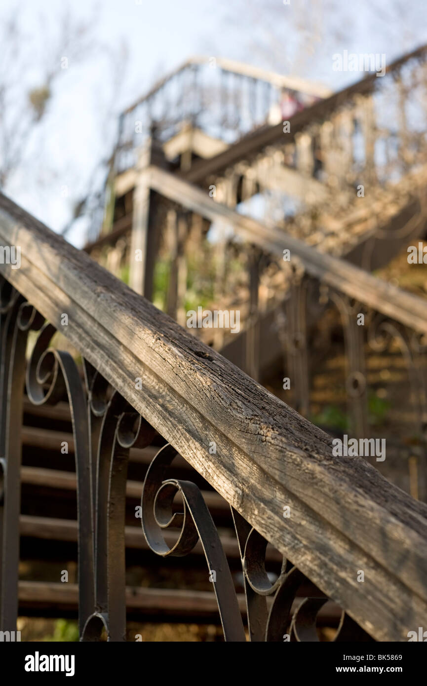 Old fashioned metal stairs Stock Photo - Alamy