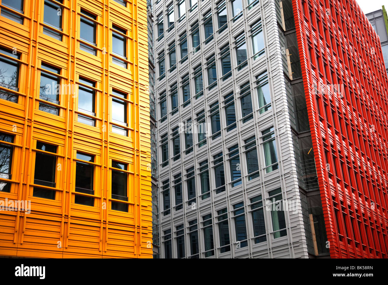 Brightly painted buildings in central London Stock Photo - Alamy