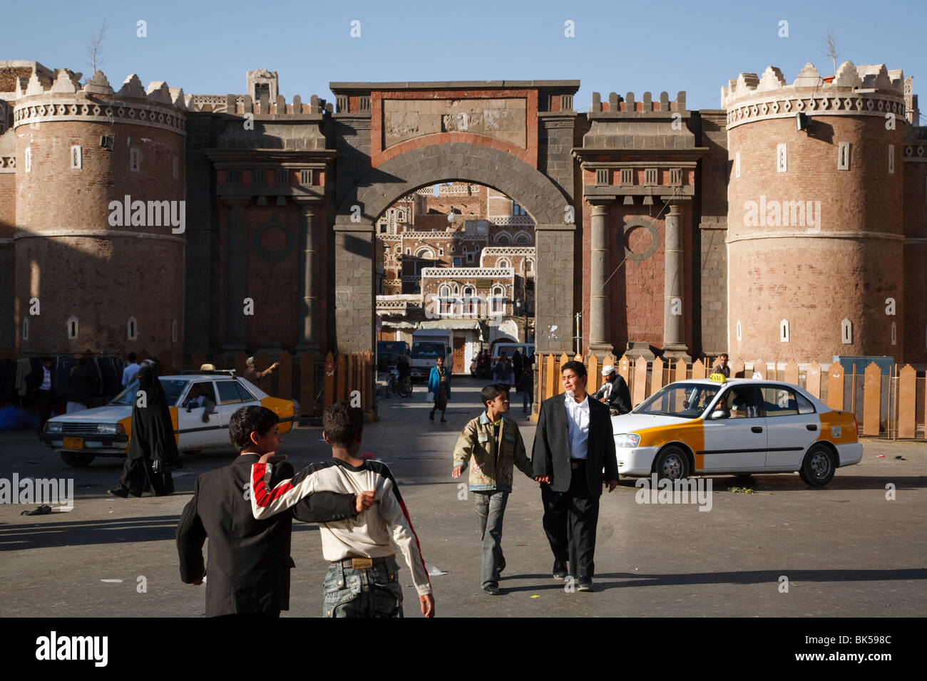 Bab Al-Yemen or "the Gate of Yemen" in Sana'a, Yemen Stock Photo - Alamy