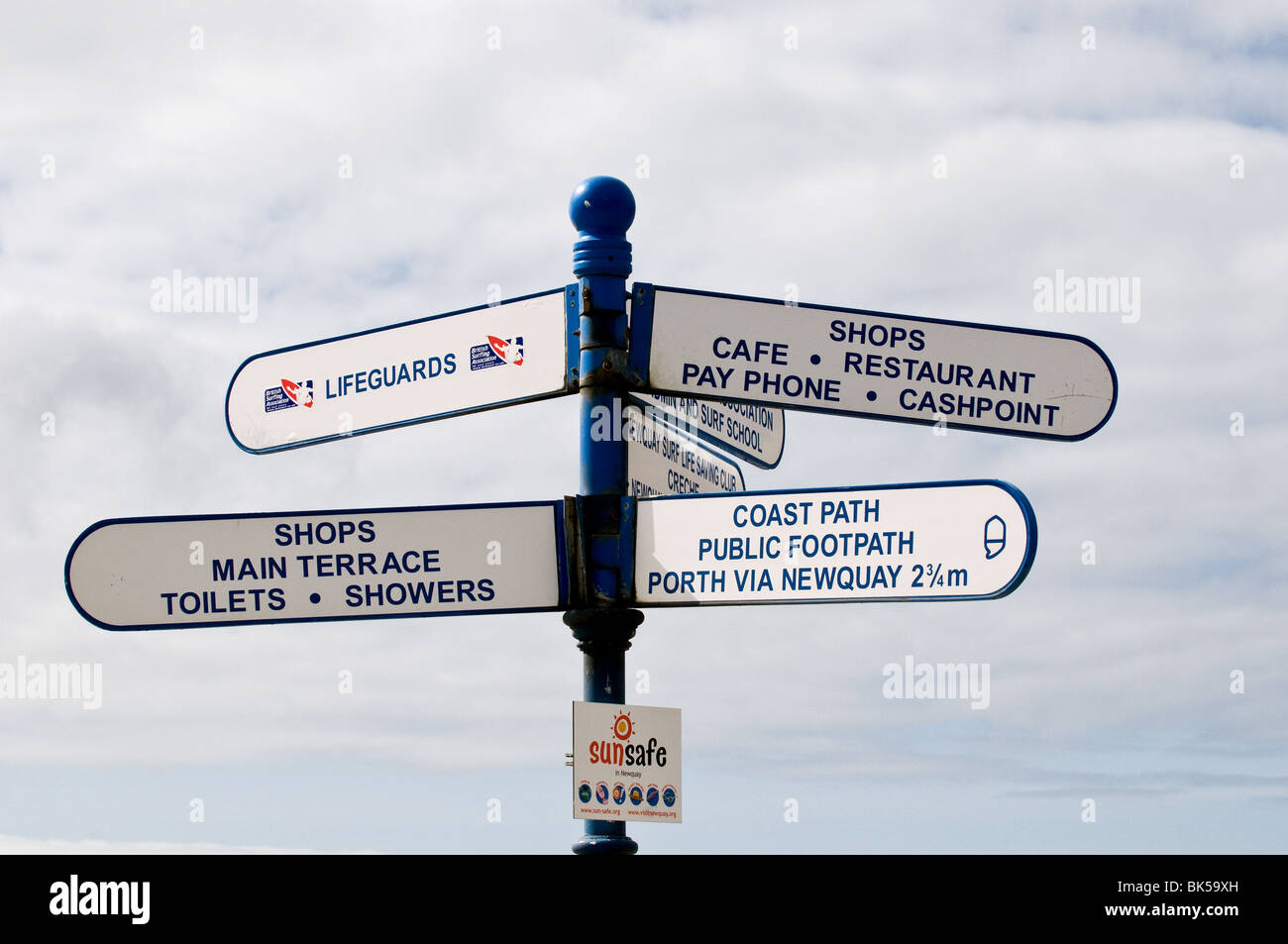 A signpost near Fistral Beach in Cornwall. Photo by Gordon Scammell ...