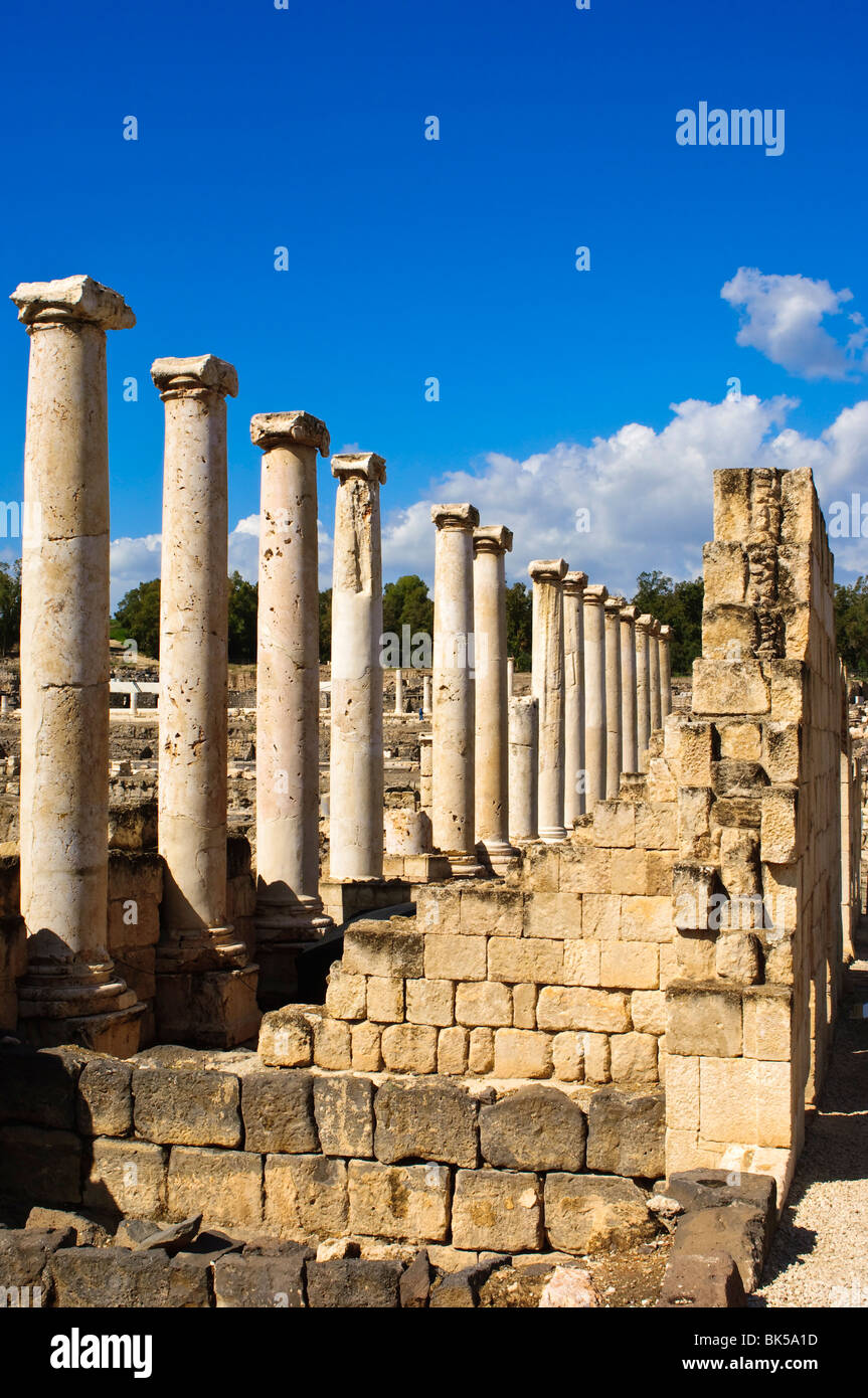 Ruins of the Decapolis city of Scythopolis, Bet She'an National Park ...