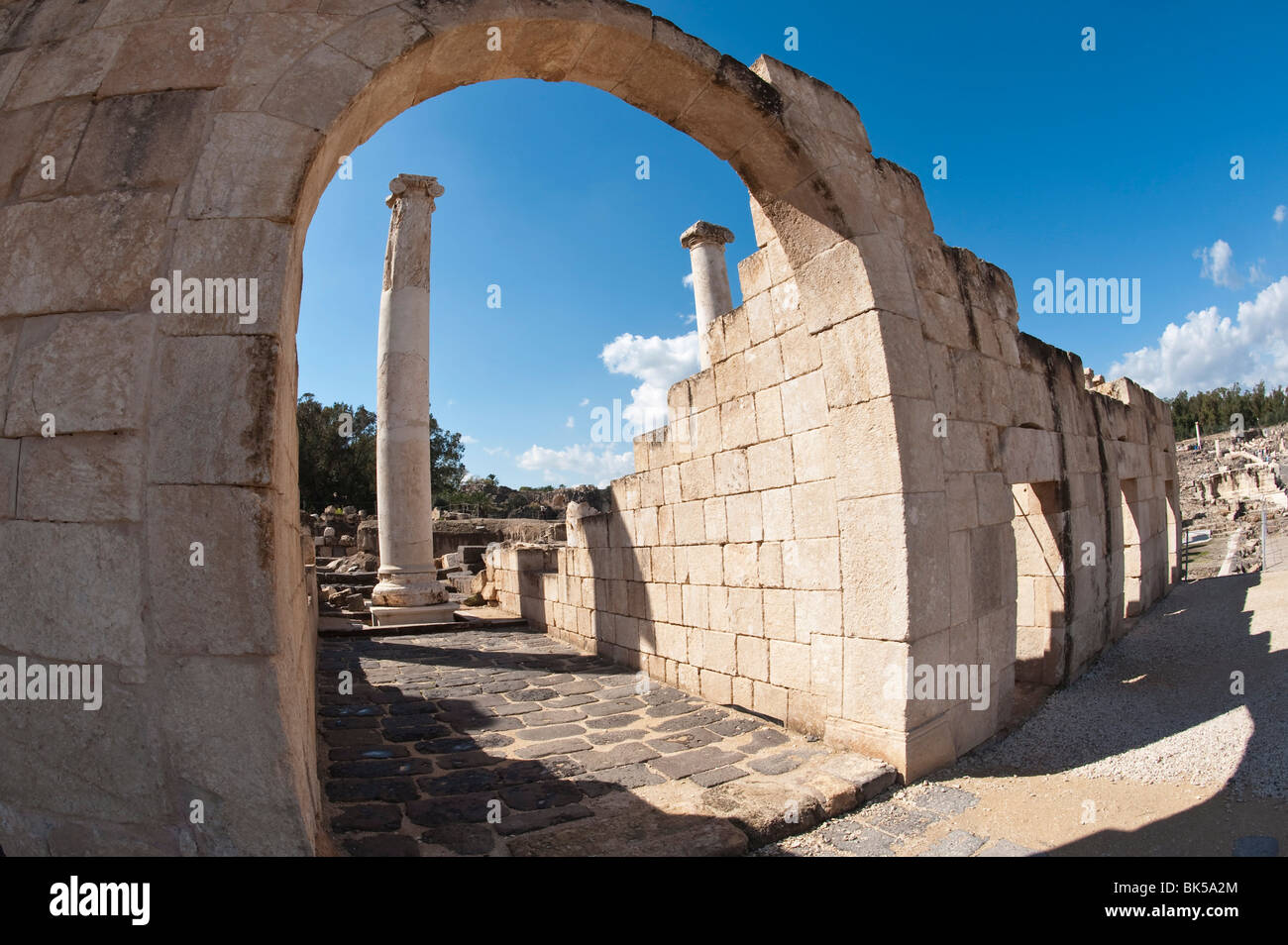 Ruins of the Decapolis city of Scythopolis, Bet She'an National Park ...