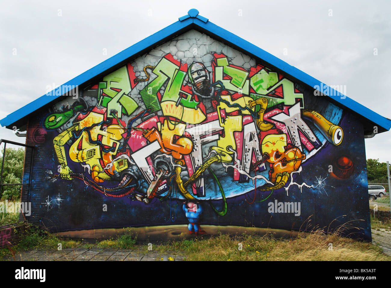 graffitti covered wall Stock Photo - Alamy