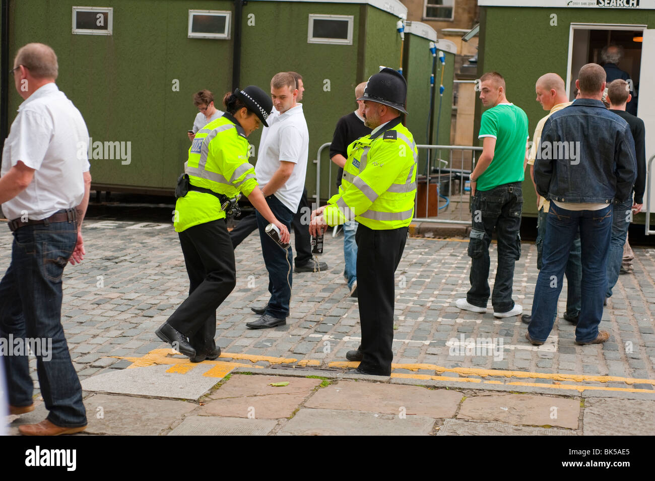 Police confiscate alcohol from underage drinkers Stock Photo - Alamy