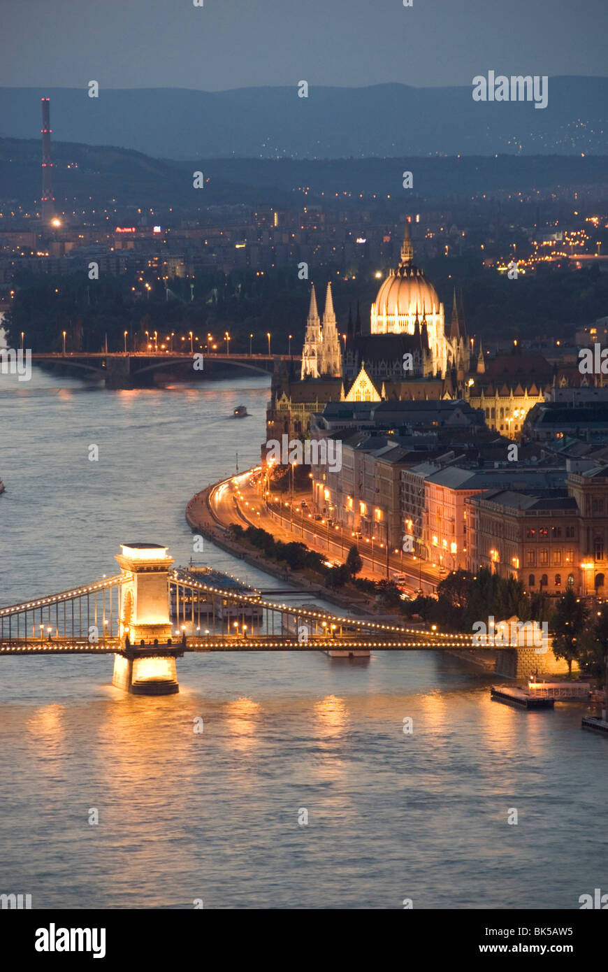 Budapest city night view hi-res stock photography and images - Alamy