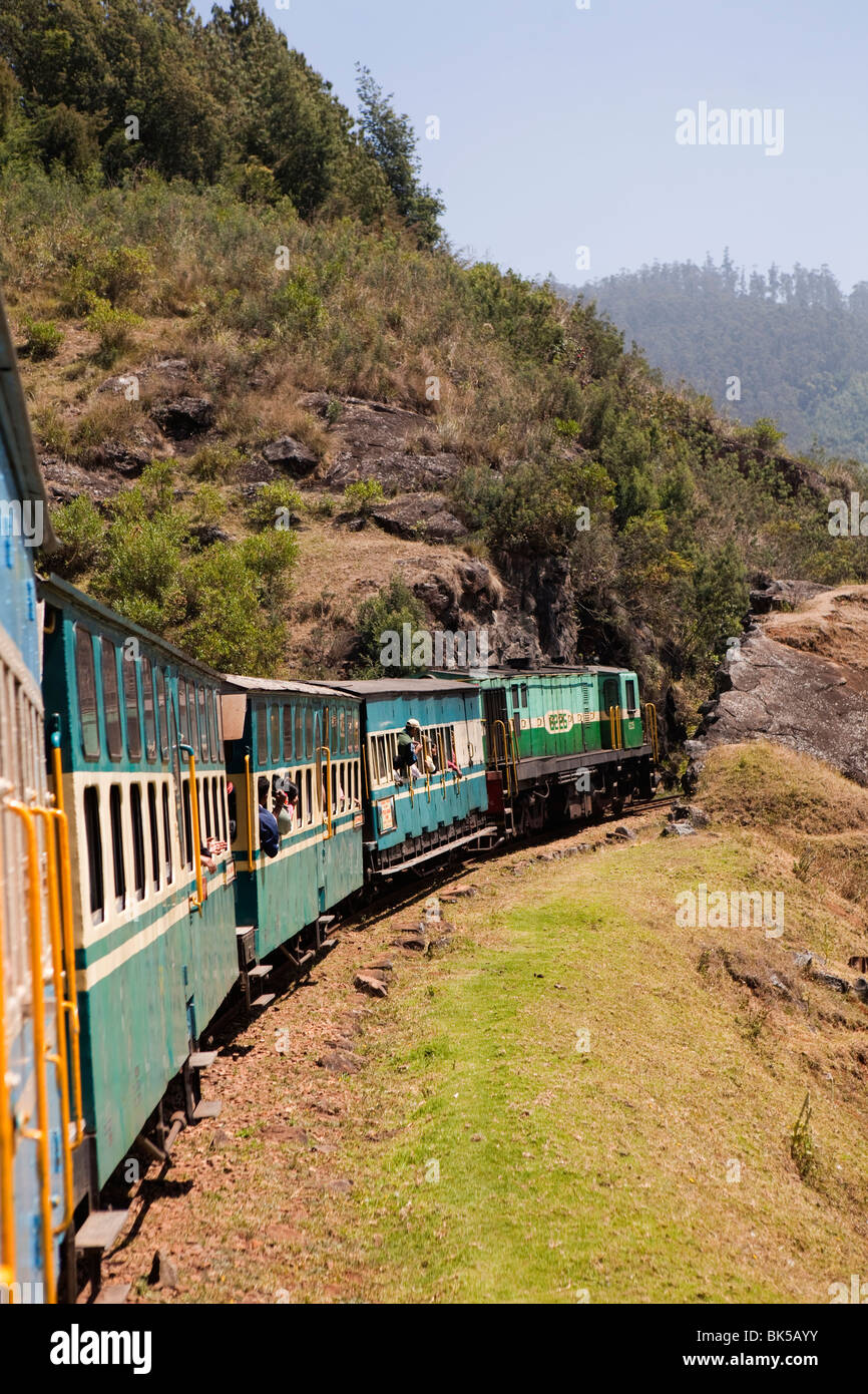 India, Tamil Nadu, Udhagamandalam (Ooty), Nilgiri Mountain Railway rack ...