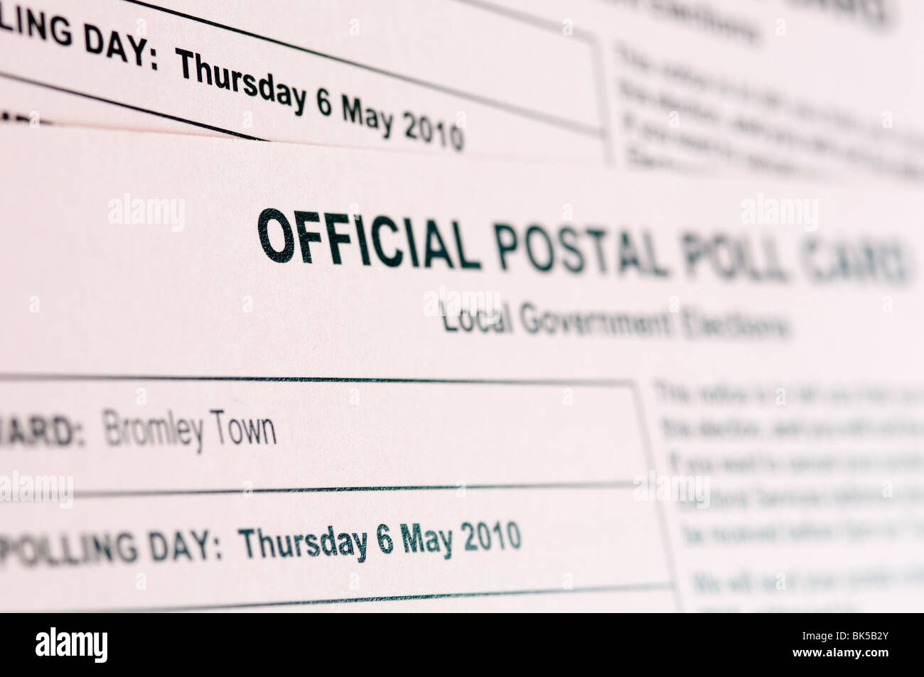 Election poll card hi-res stock photography and images - Alamy