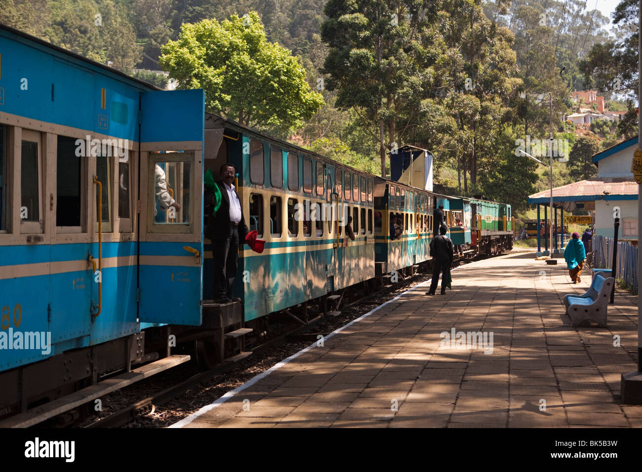 India, Tamil Nadu, Udhagamandalam (Ooty), Nilgiri Mountain Railway rack ...