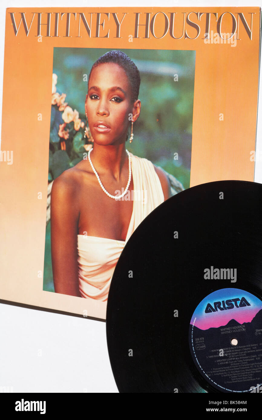 Whitney Houston old vinyl LP record album cover - 1985 Stock Photo - Alamy