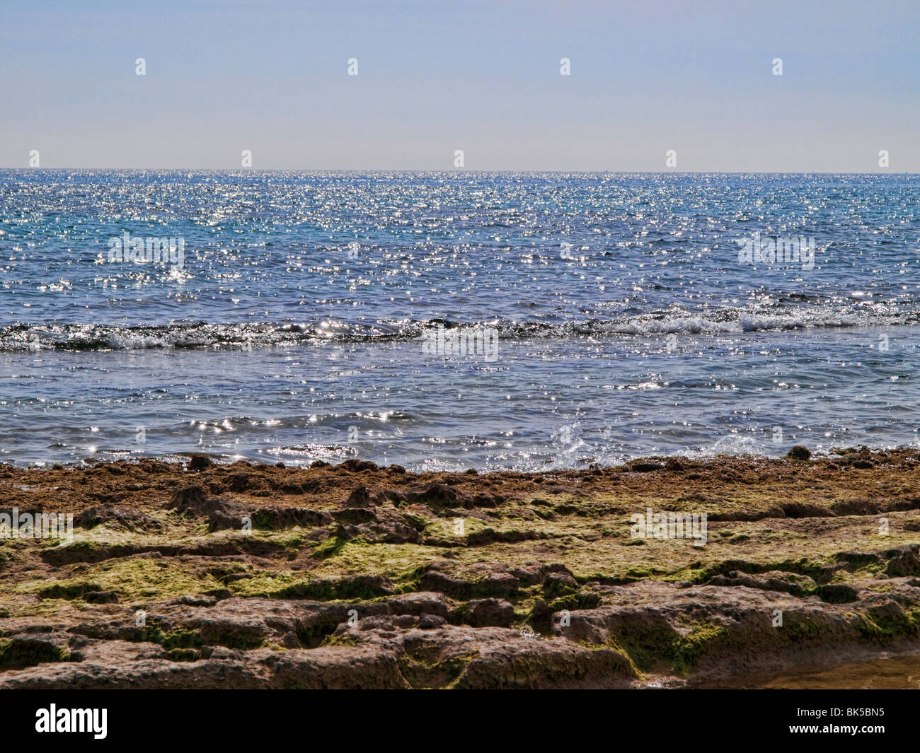 Mediterranean sea at noon Stock Photo - Alamy