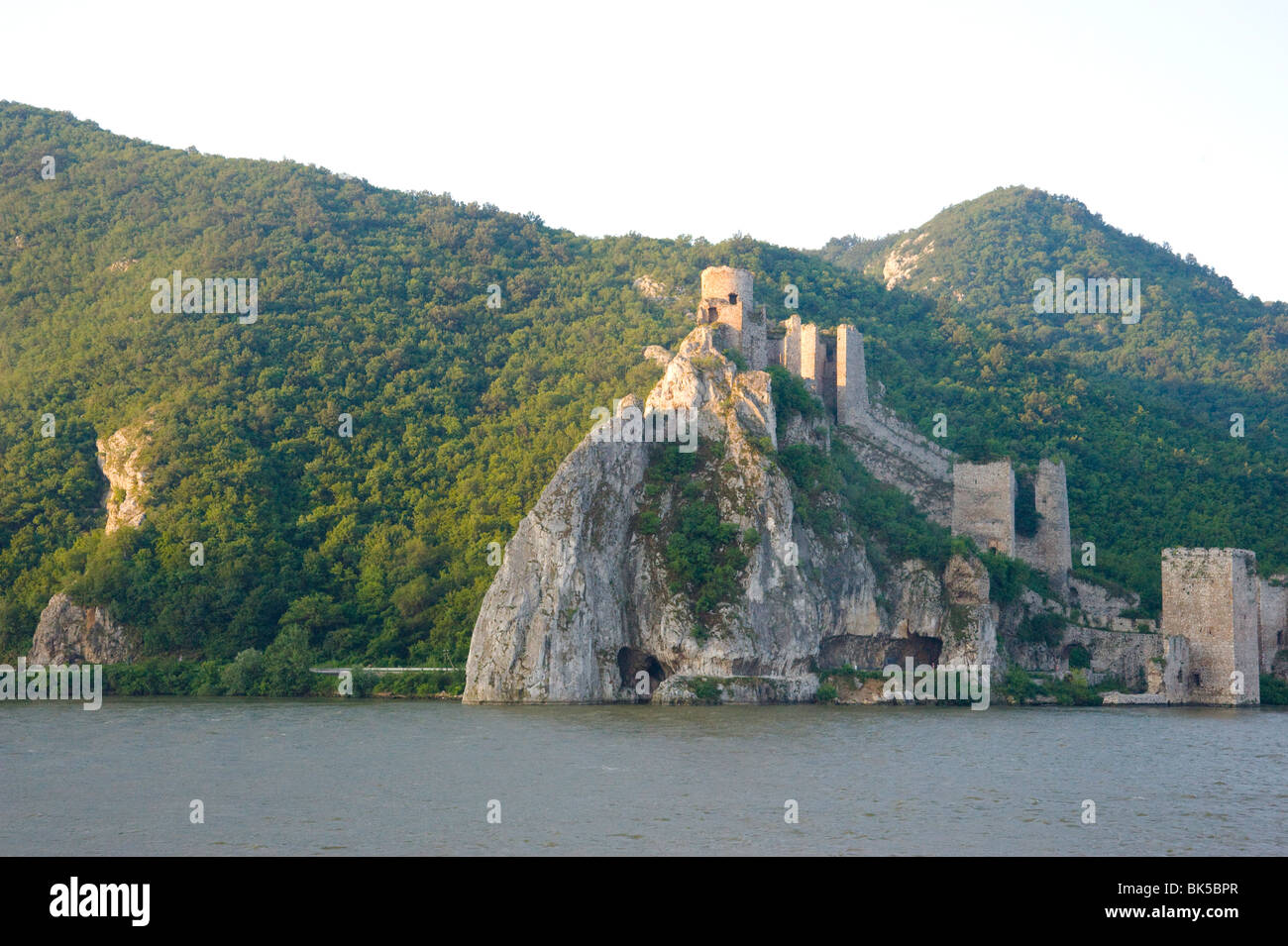 Golubac Castle in the Iron Gates region of the Danube River, Serbia ...
