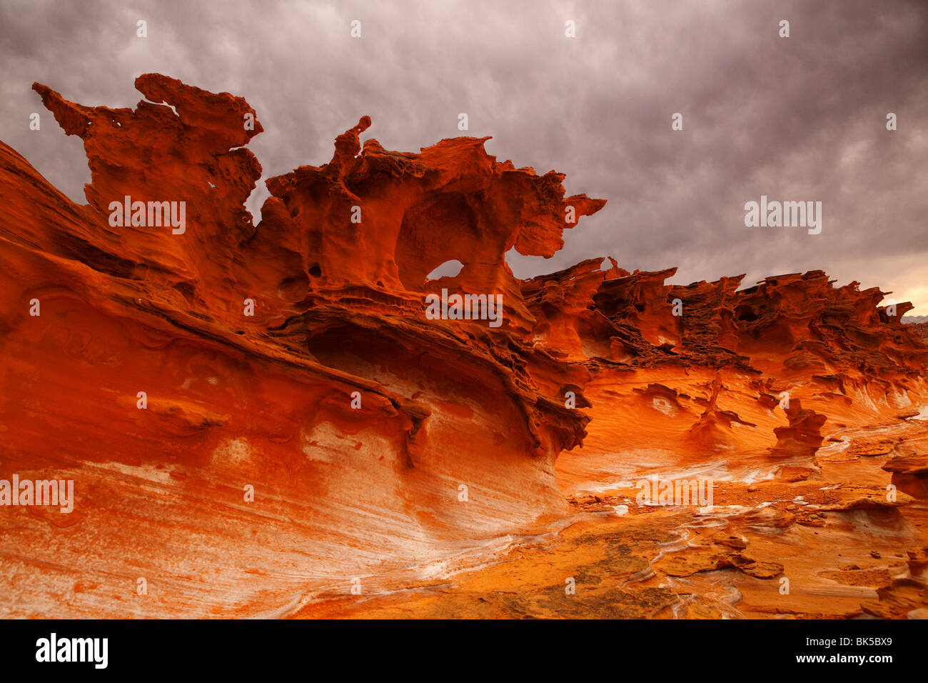 Eroded sandstone rock formations, Nevada, USA Stock Photo - Alamy