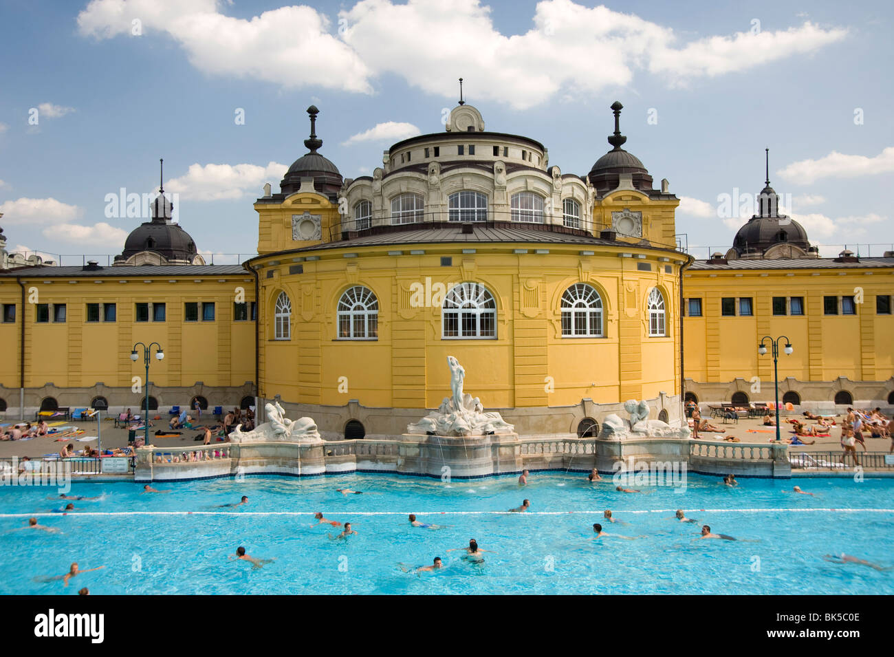 The Szechenyi Baths on a summer day, Budapest, Hungary, Europe Stock ...