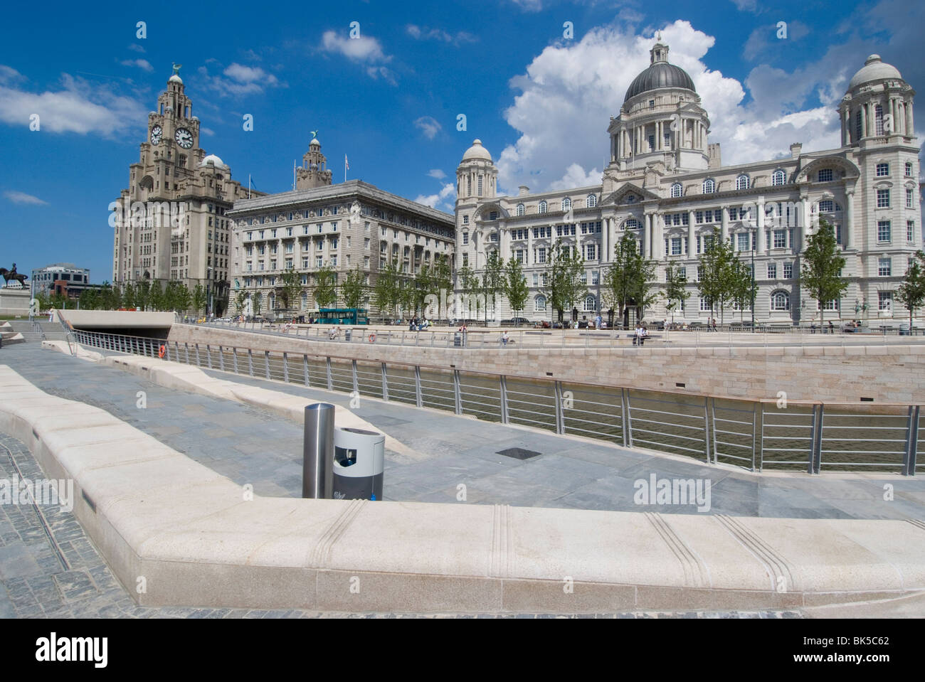 Riverfront with the Three Graces, Liver, Cunard and Port of Liverpool ...