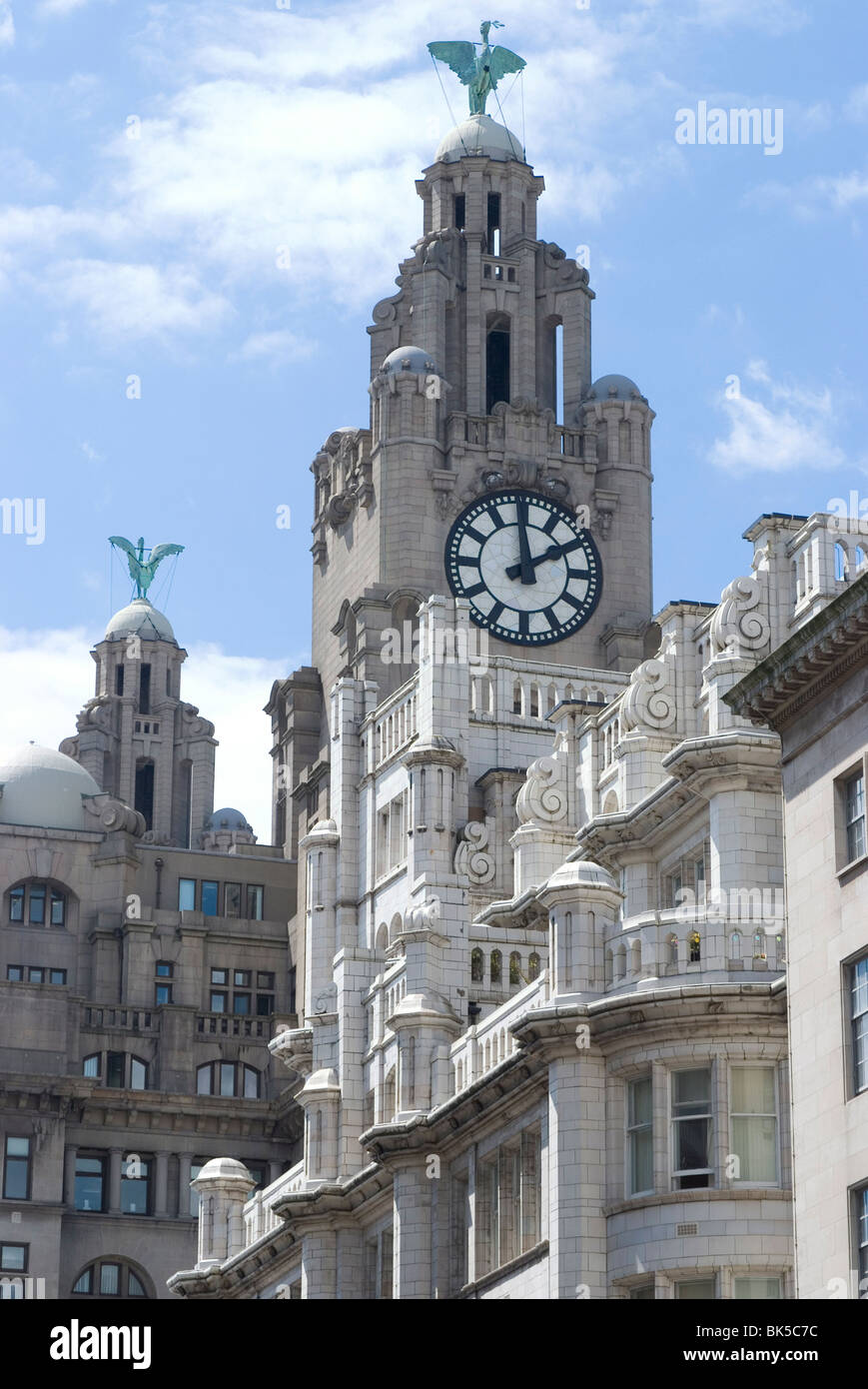 The Liver Building, one of the Three Graces, riverside, Liverpool ...