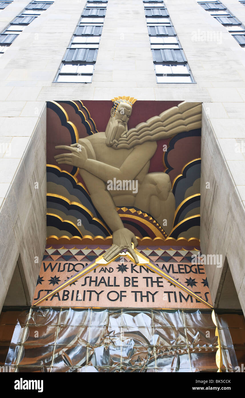 Wisdom by Lee Lawrie, part of the artwork that decorates the facade of ...