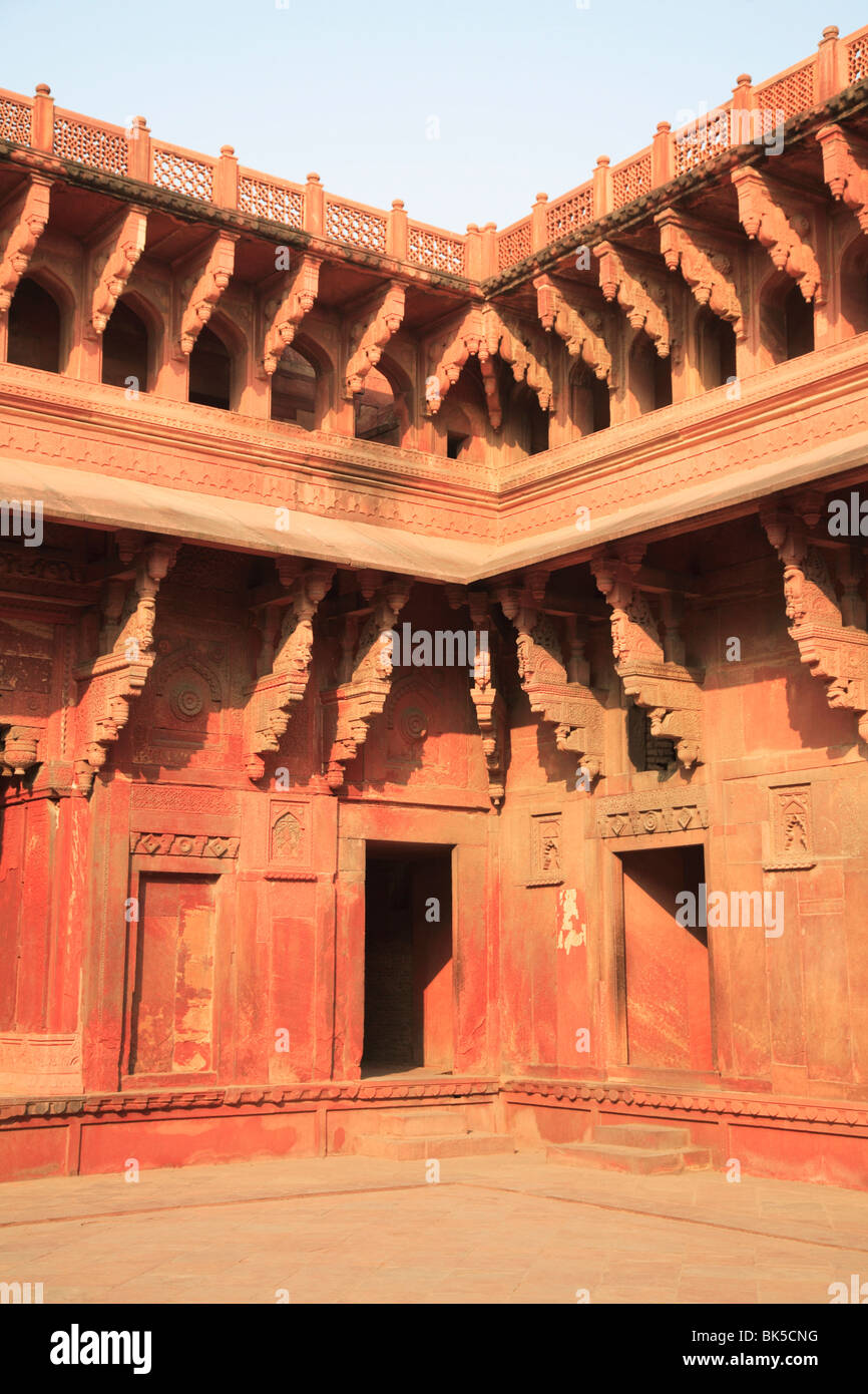 Interior of Agra Fort, UNESCO World Heritage Site, Agra, Uttar Pradesh ...