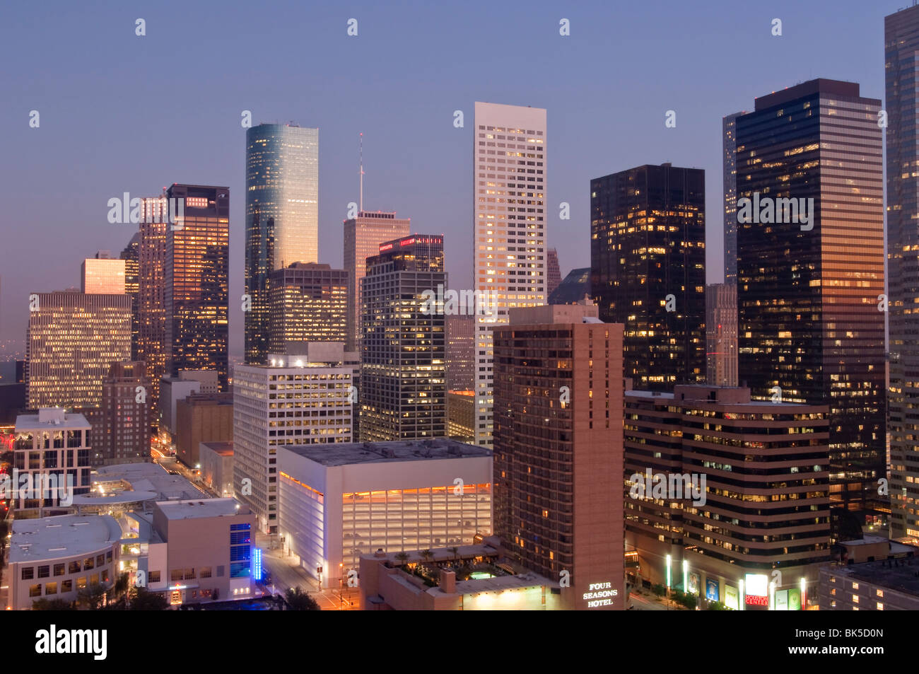 Skyline, Houston, Texas, United States of America, North America Stock ...