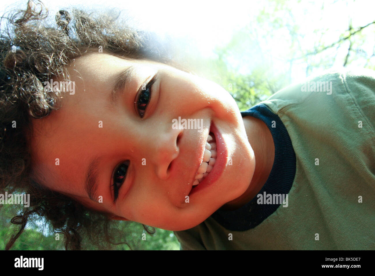 Portrait of a boy smiling Stock Photo - Alamy