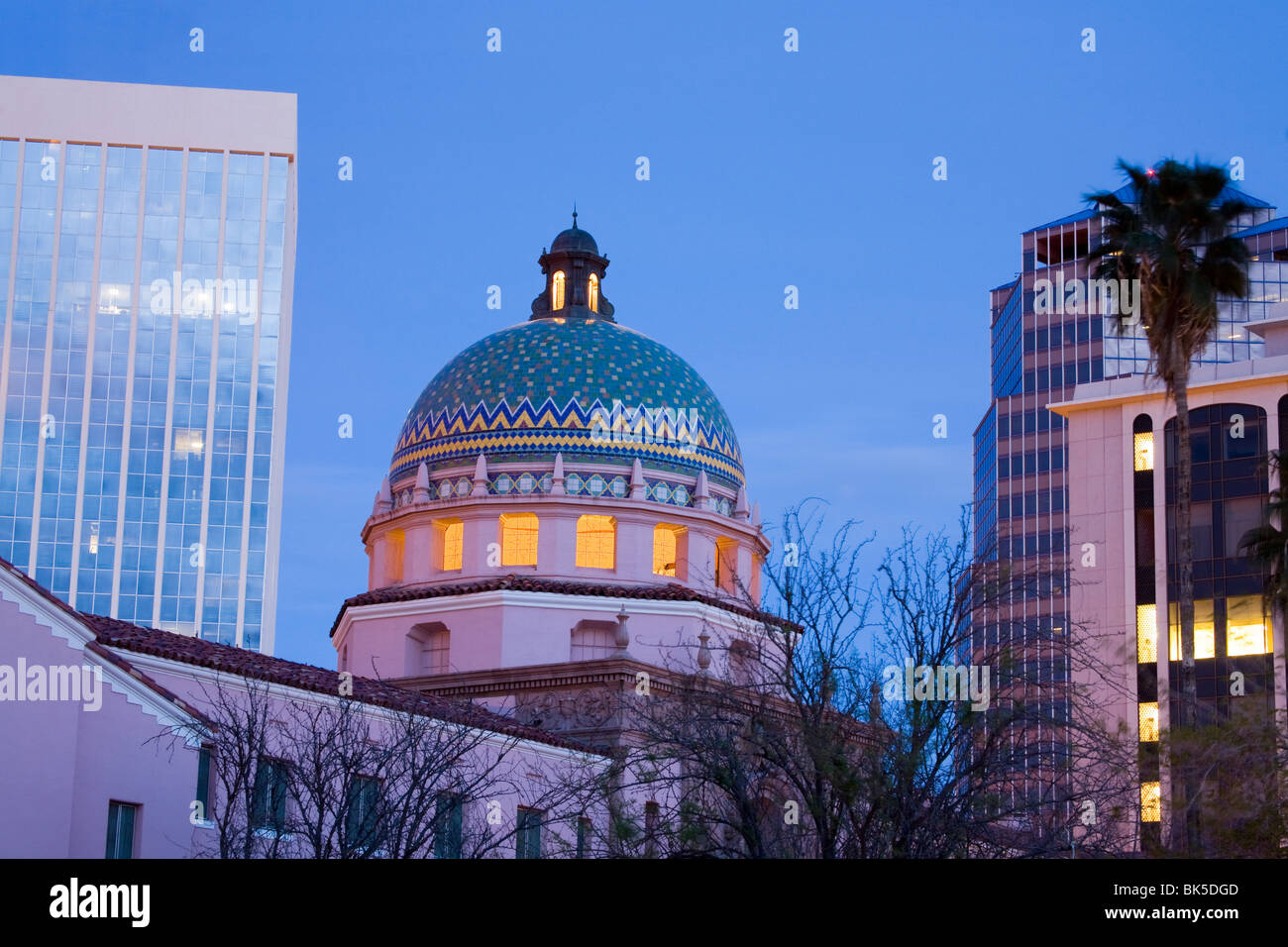 Pima County Courthouse and skyscrapers, Tucson, Pima County, Arizona ...