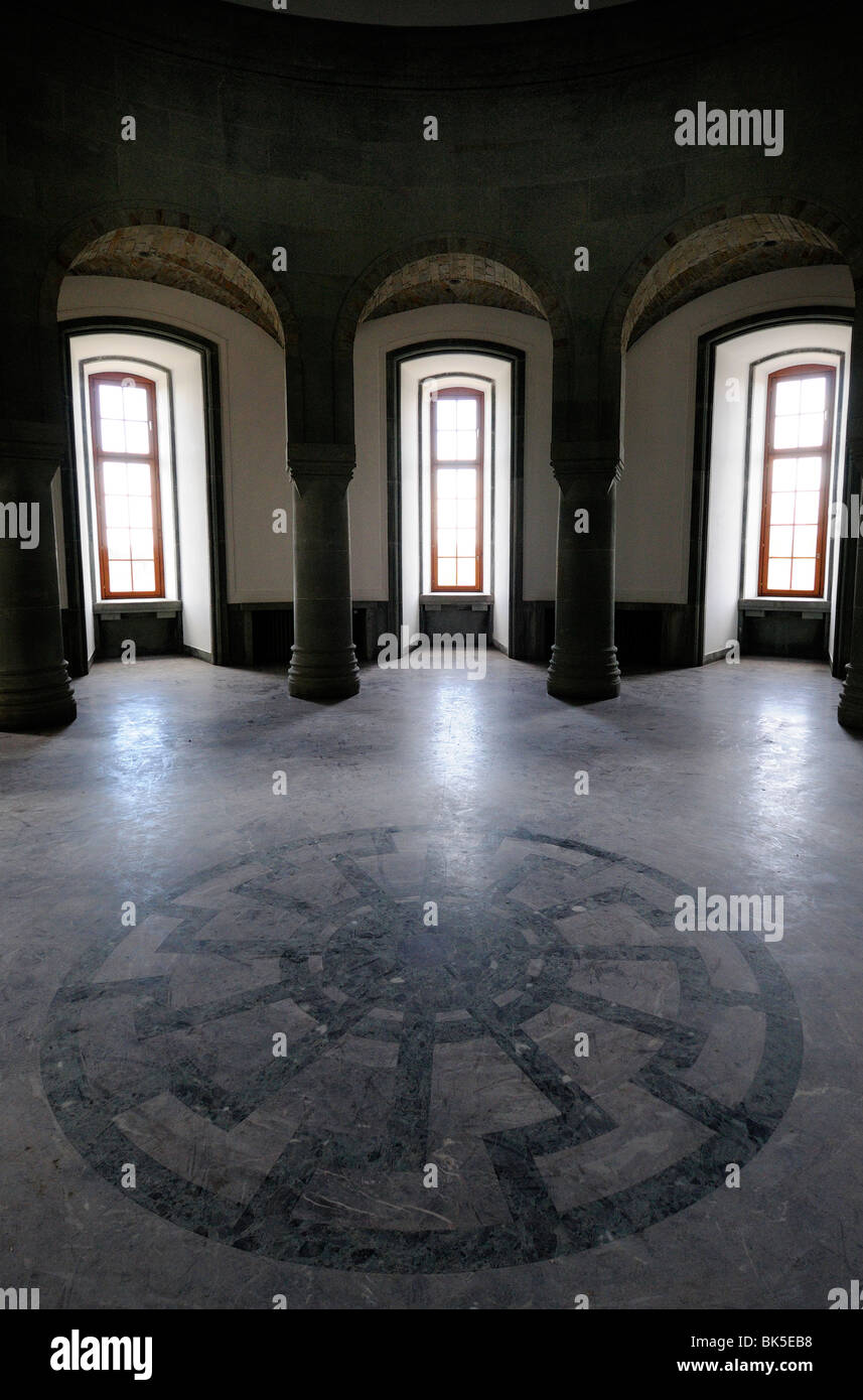 Occult symbol of a black sun in the floor of the Hall of SS Generals ...