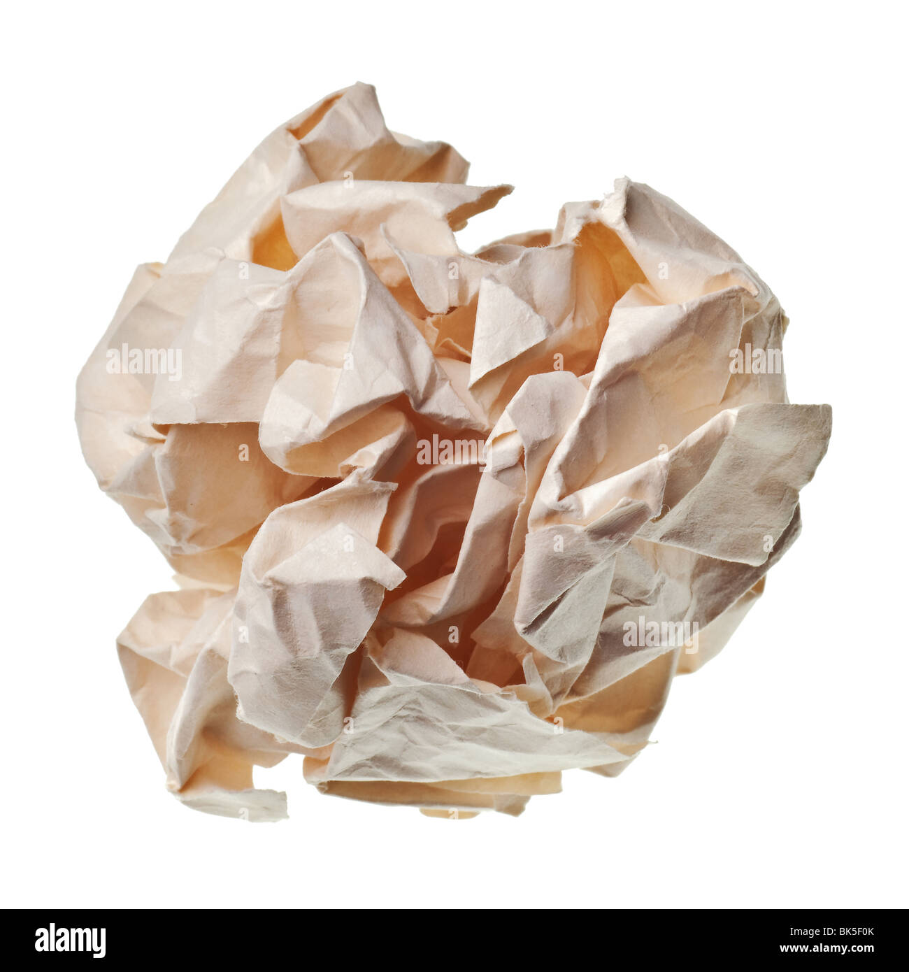 crumpled paper ball isolated on a white background Stock Photo - Alamy