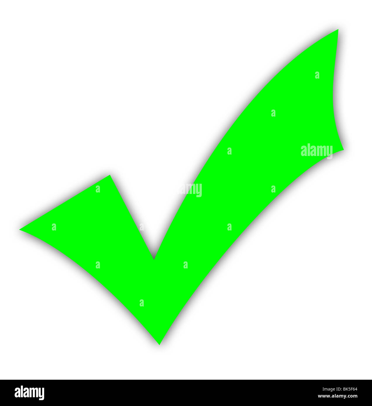Green tick or check mark isolated on white background Stock Photo - Alamy
