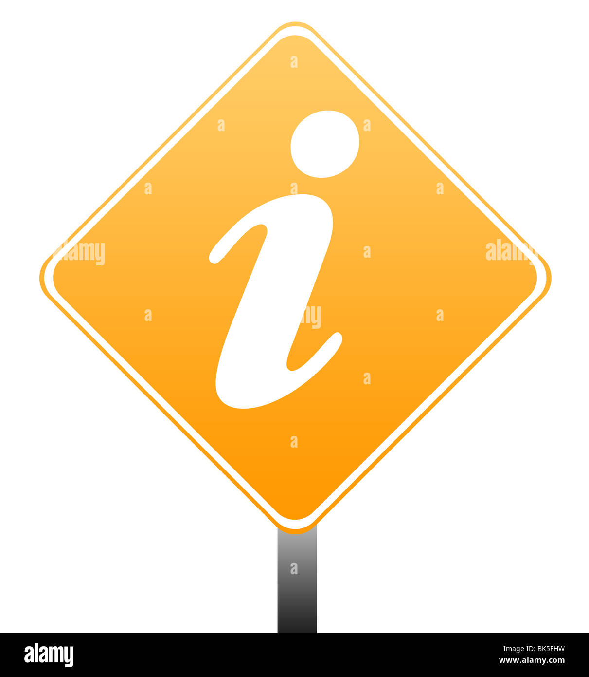 Information road sign isolated on white background with copy space ...