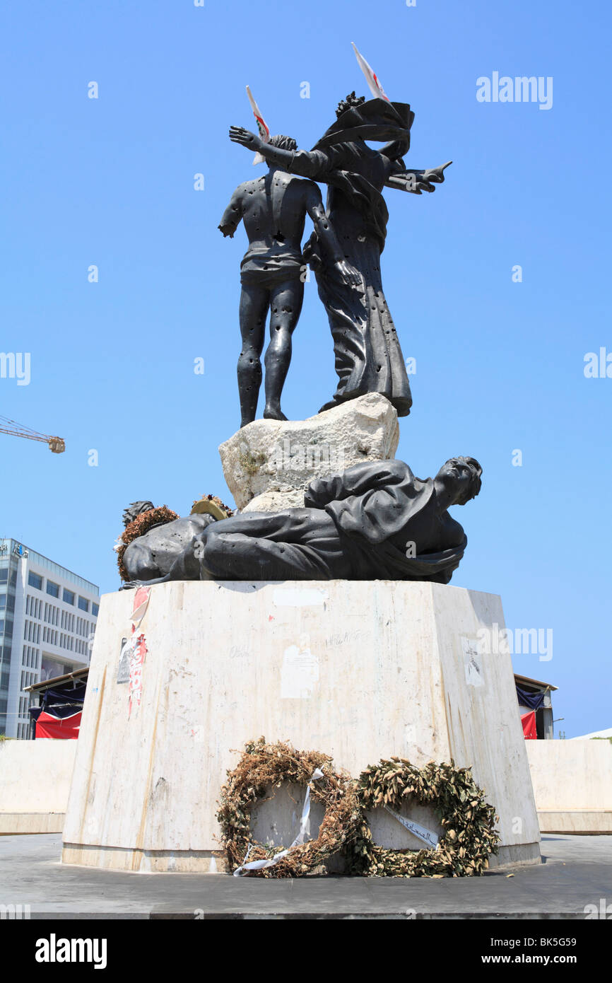 Martyr's Statue, Martyrs Square, Downtown, Beirut, Lebanon, Middle East ...