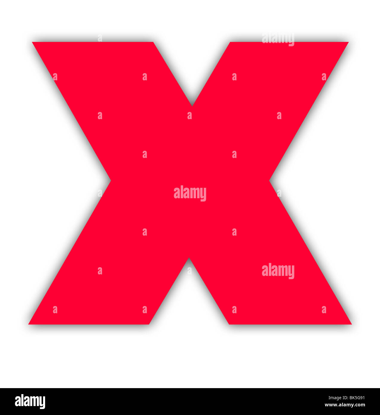 Red cross mark isolated on white background Stock Photo - Alamy