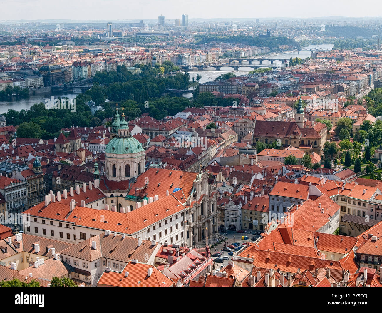 Panoramic view of Prague taken from the Cathedral Stock Photo - Alamy