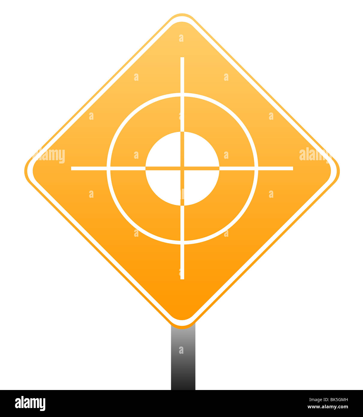 Target road sign isolated on white background with copy space Stock ...