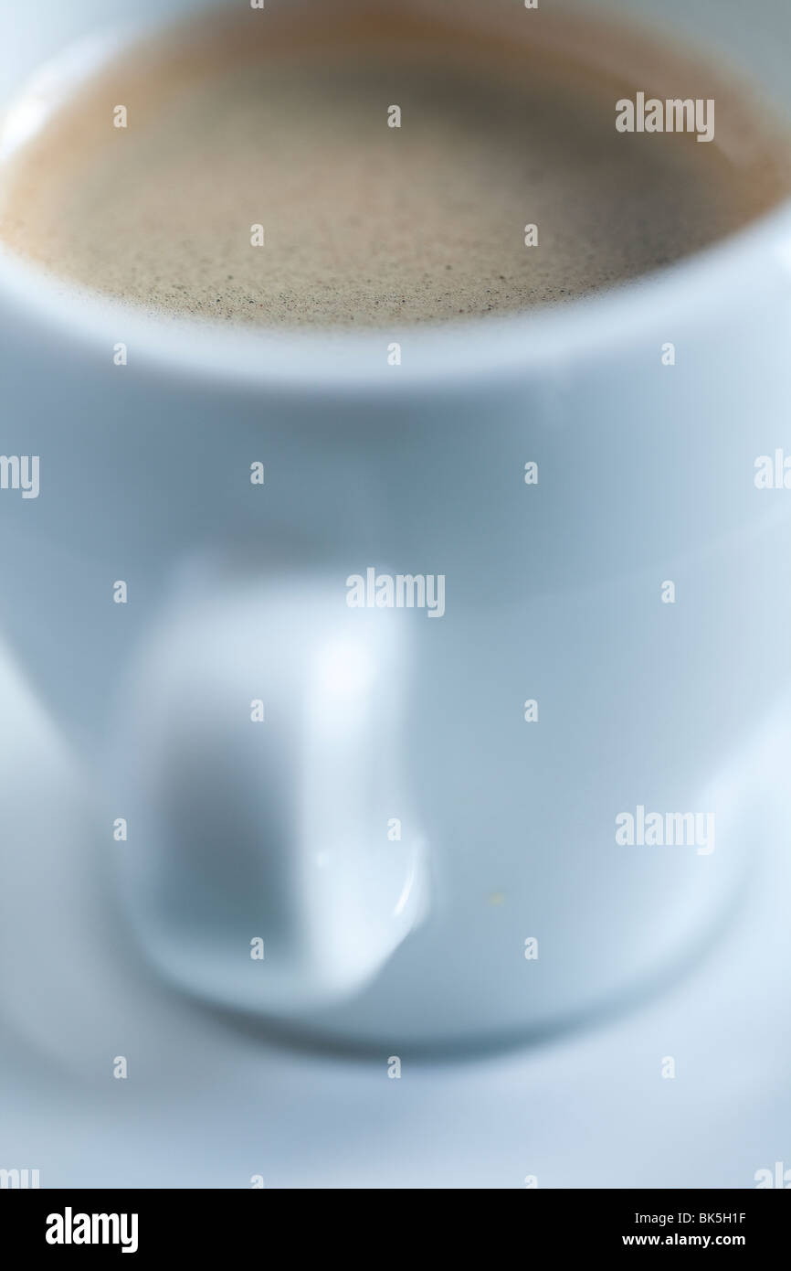 Espresso Coffee cup with fresh coffee inside Stock Photo - Alamy