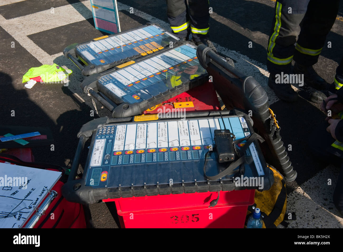 BA Breathing Apparatus Entry Control Boards Stage 2 Stock Photo - Alamy