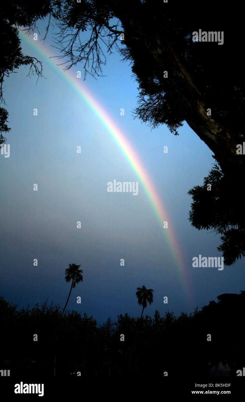 A rainbow over South Beach, Miami Florida Stock Photo - Alamy