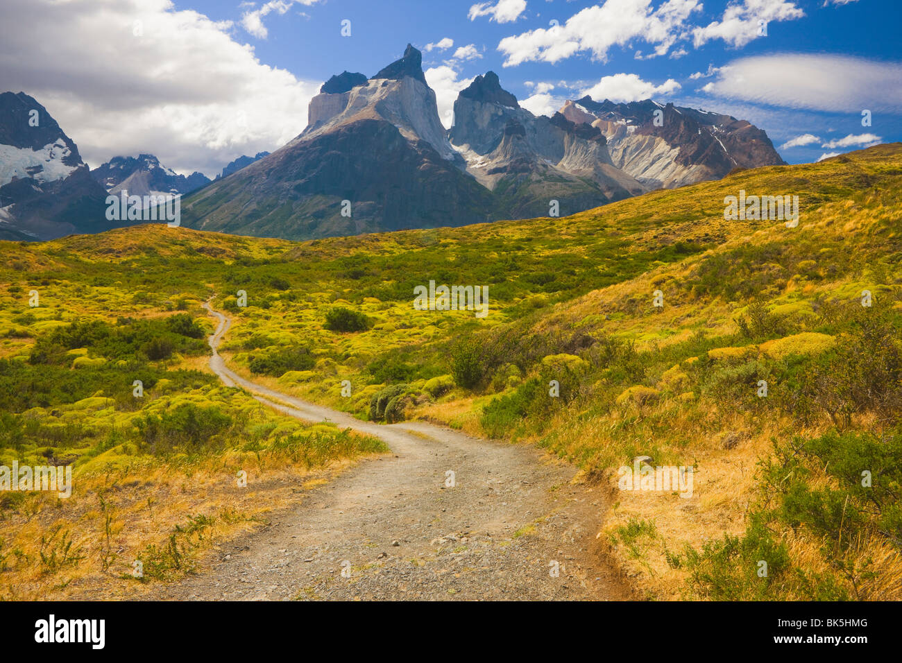 Hiking Trail, Torres del Paine National Park, Patagonia, Chile Stock ...