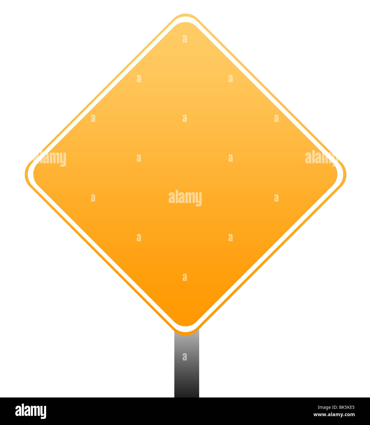 Blank orange road sign isolated on white background with copy space ...