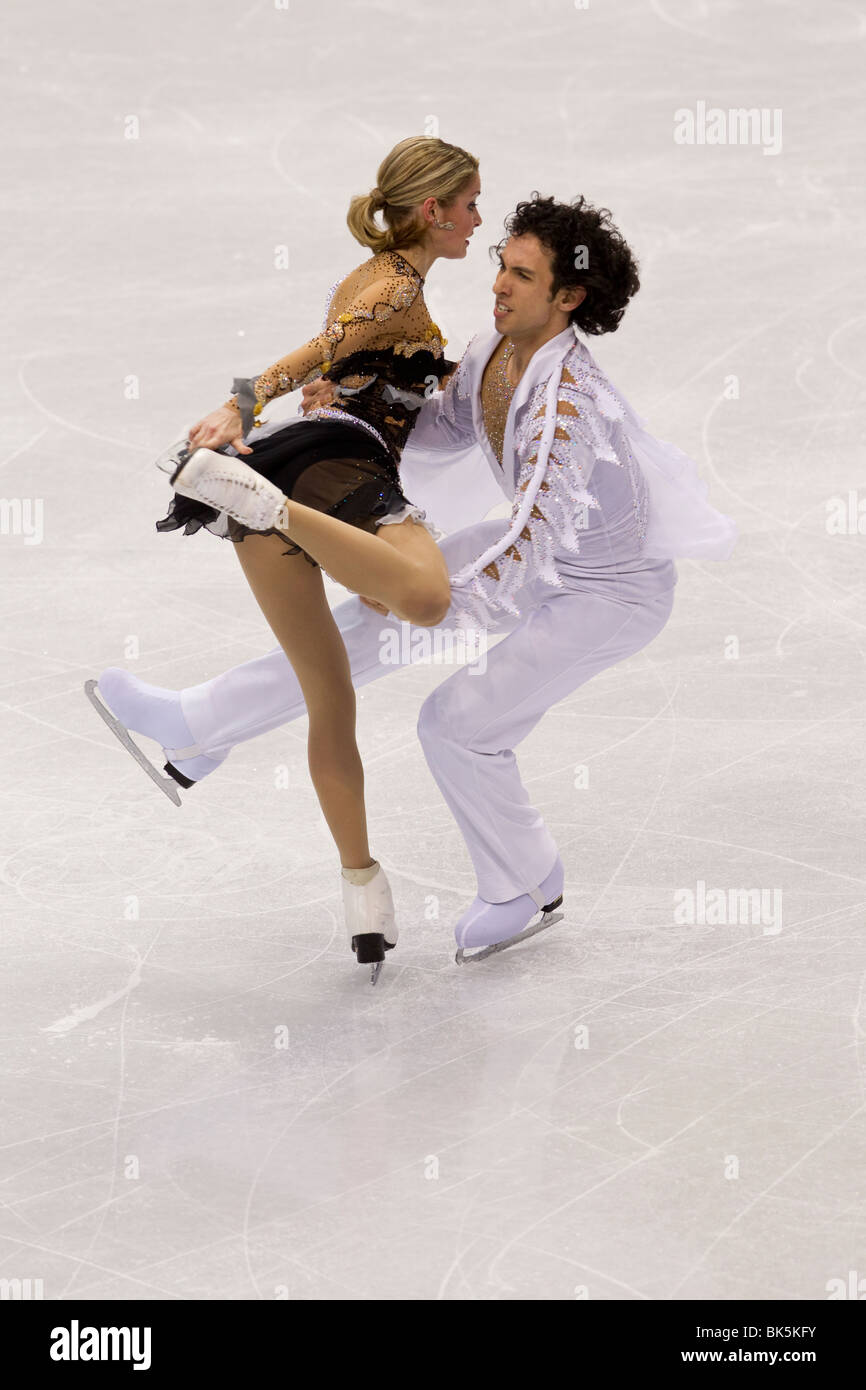 Tanith Belbin and Benjamin Agosto (USA) competing in the Figure Skating ...