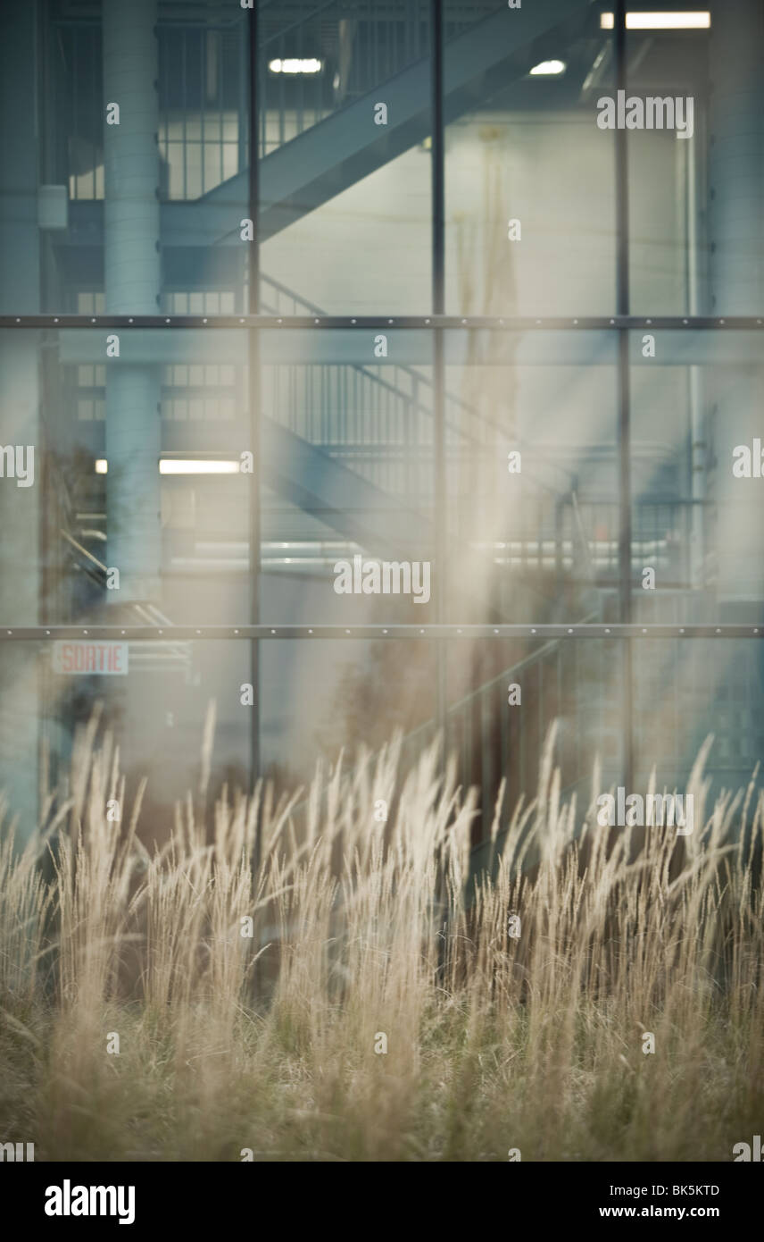 Outside view of a modern fire station with nice landscaping Stock Photo ...