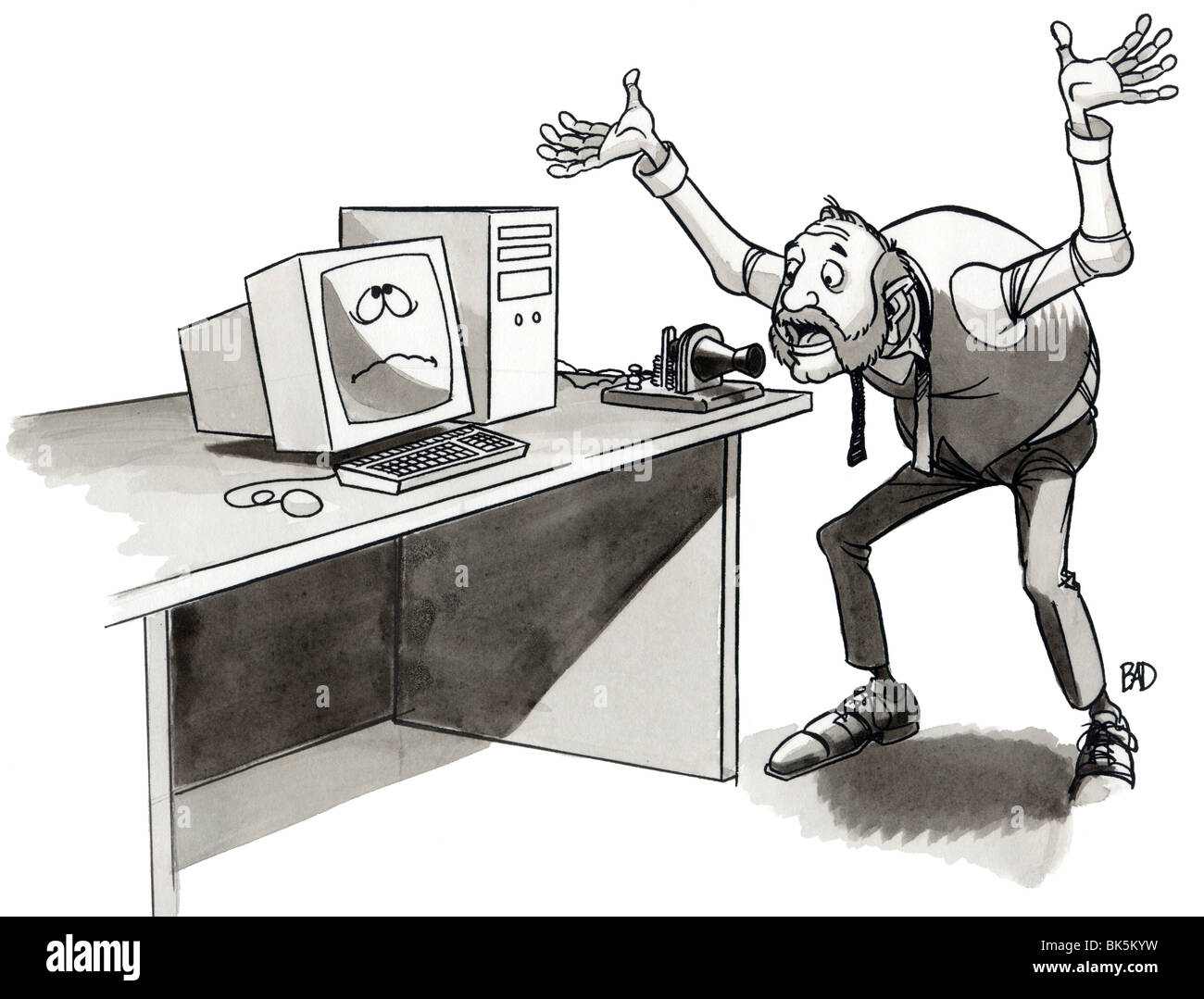 Alexander Graham Modem, Brian Diskin, (b.20th C./American), Drawing ...