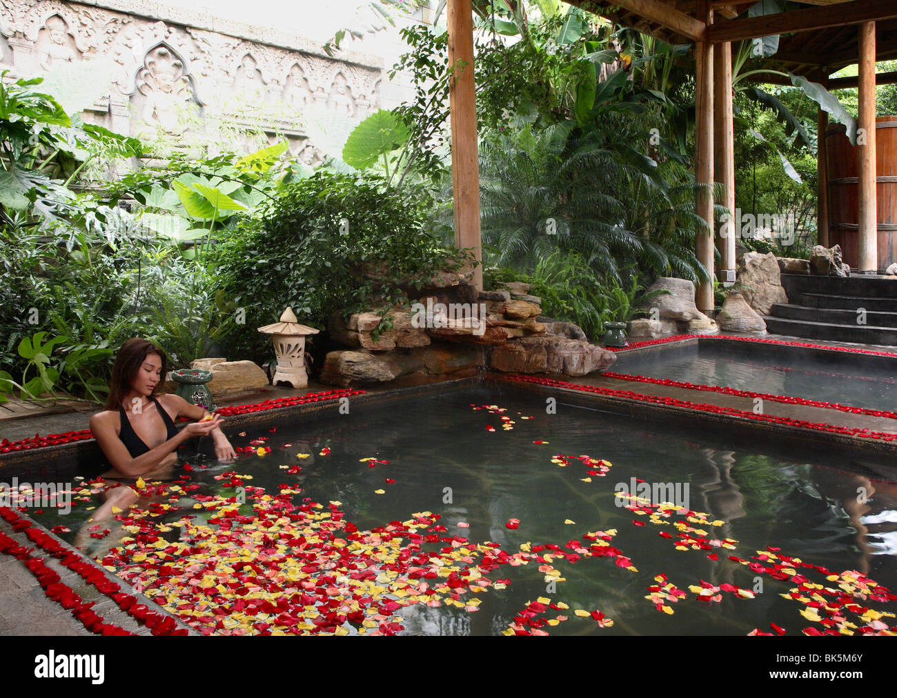 Hot Spring Pool at the Brilliant Resort and Spa in Kunming, Yunnan ...