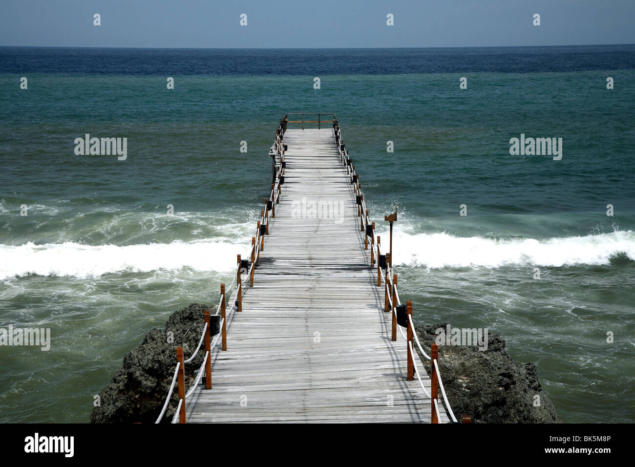 View of the ocean with pier at Ayana Resort and Spa, Bali, Indonesia ...
